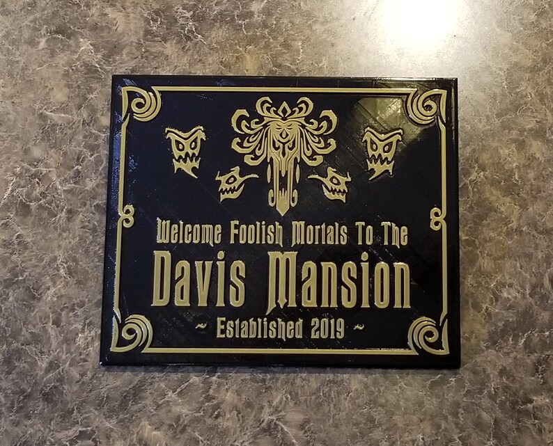 Personalized Haunted Mansion Sign To Welcome The Foolish Mortals To ...