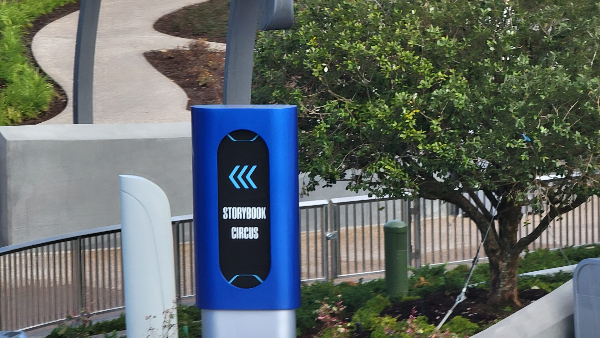 Tomorrowland Directional Sign Installed for Tron Lightcycle Run | Chip ...