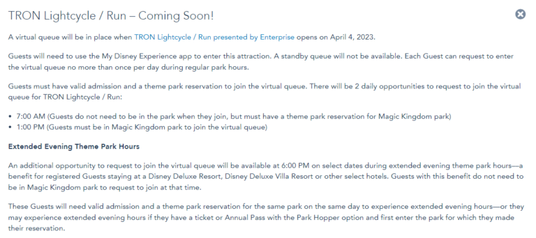 More details on the Tron Lightcycle Run Virtual Queue Revealed | Chip ...