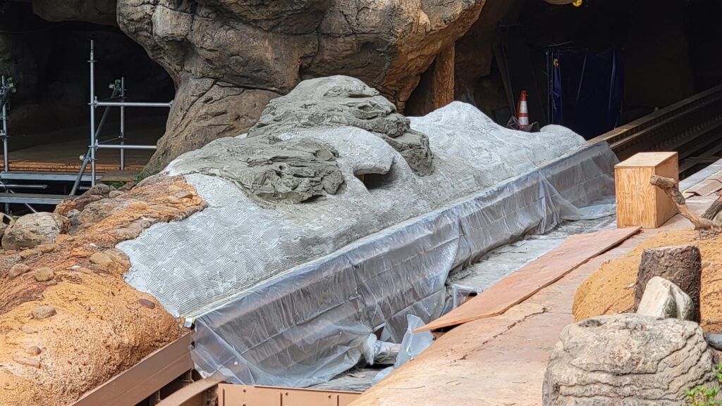Rock Work and Holes Being Filled at Tiana's Bayou Adventure | Chip and ...
