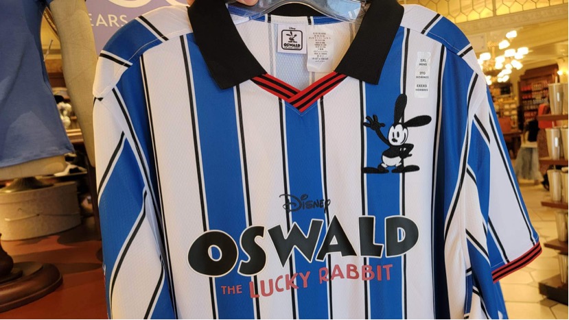 New Oswald The Lucky Rabbit Soccer Shirt Available At Disney World ...