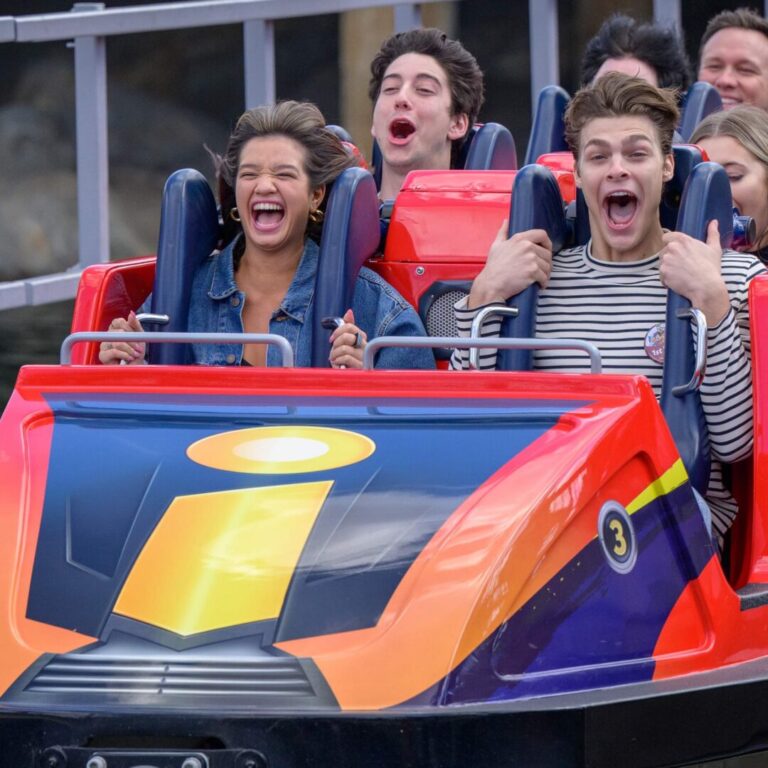 The Cast of Disney's Prom Pact Visit Disney California Adventure | Chip ...