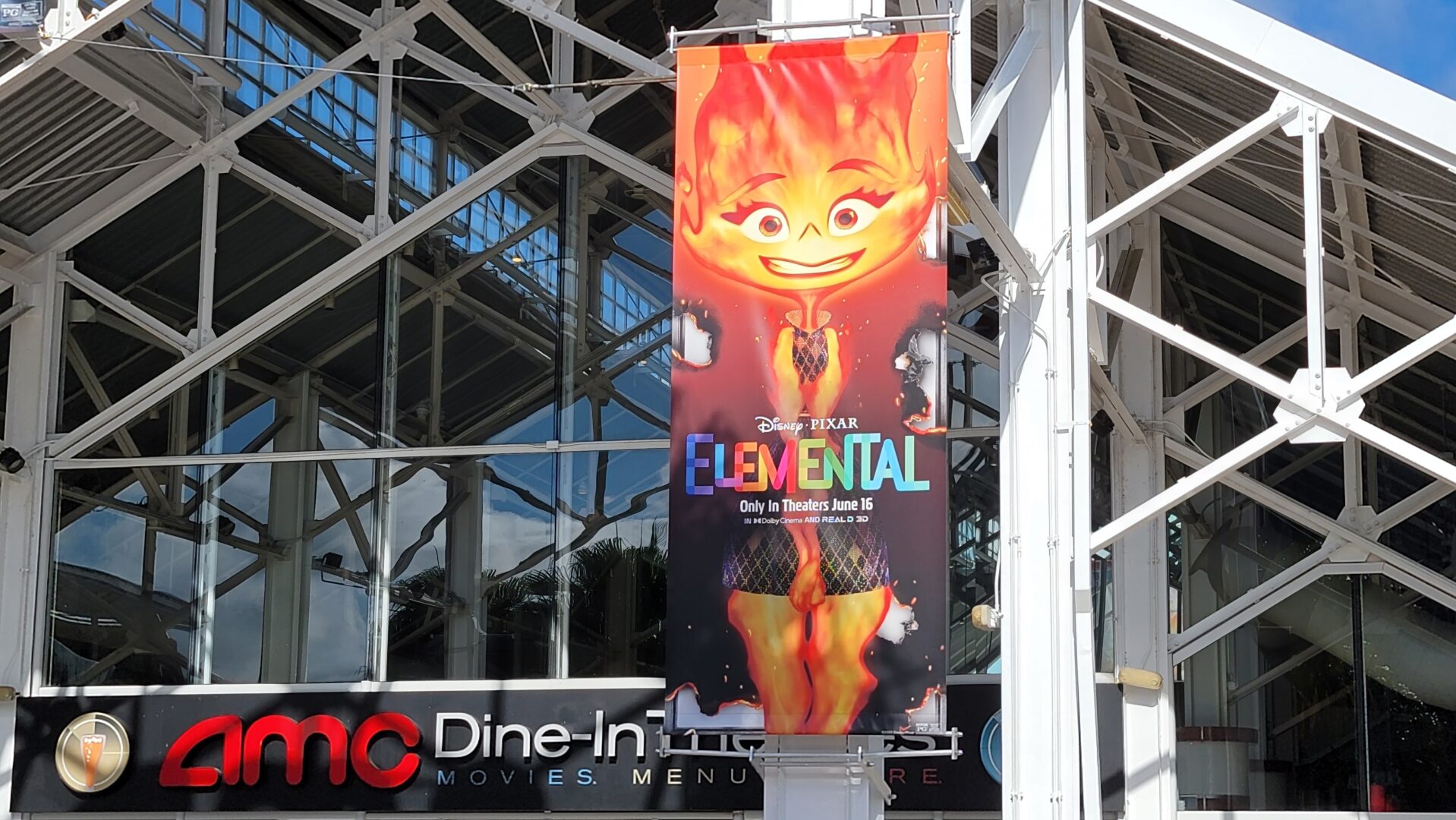 AMC Theater in Disney Springs Decorated for Pixar's Elemental | Chip ...