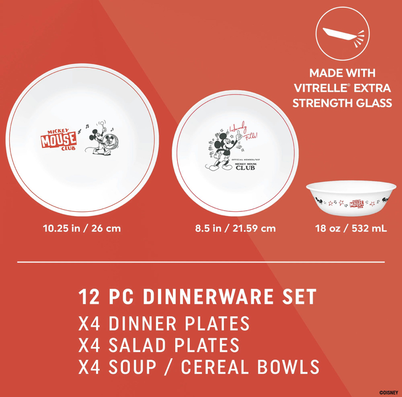 New Mickey Mouse Corelle Dinnerware Set To Have Magical Meals! | Chip ...