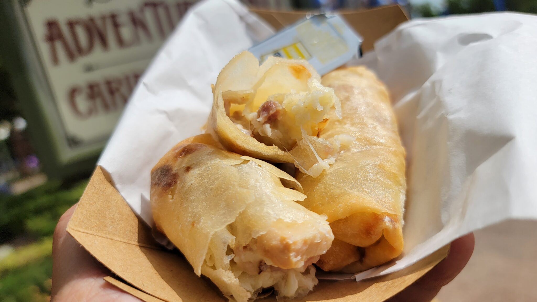 New Chicken Ham and Cheese Spring Roll at the Magic Kingdom | Chip and ...