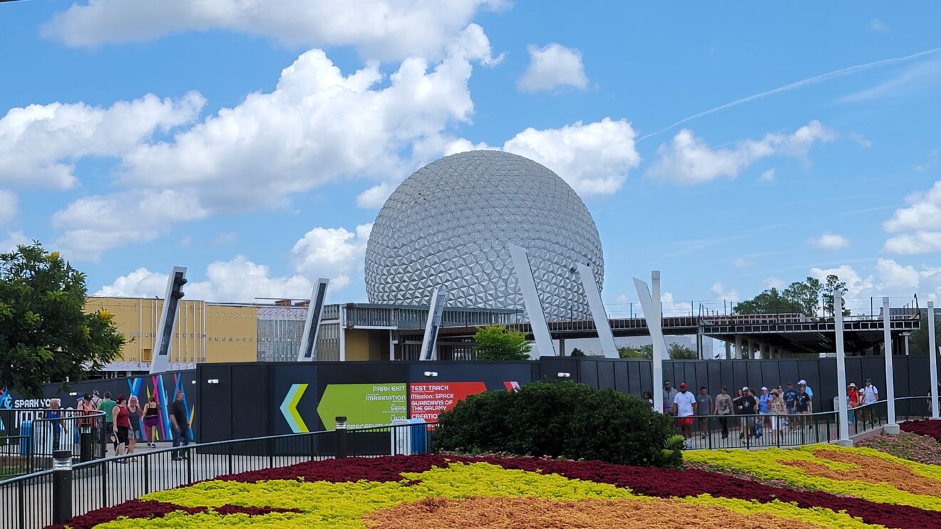 Spaceship Earth Pattern Spotted on CommuniCore Hall Spires in EPCOT ...
