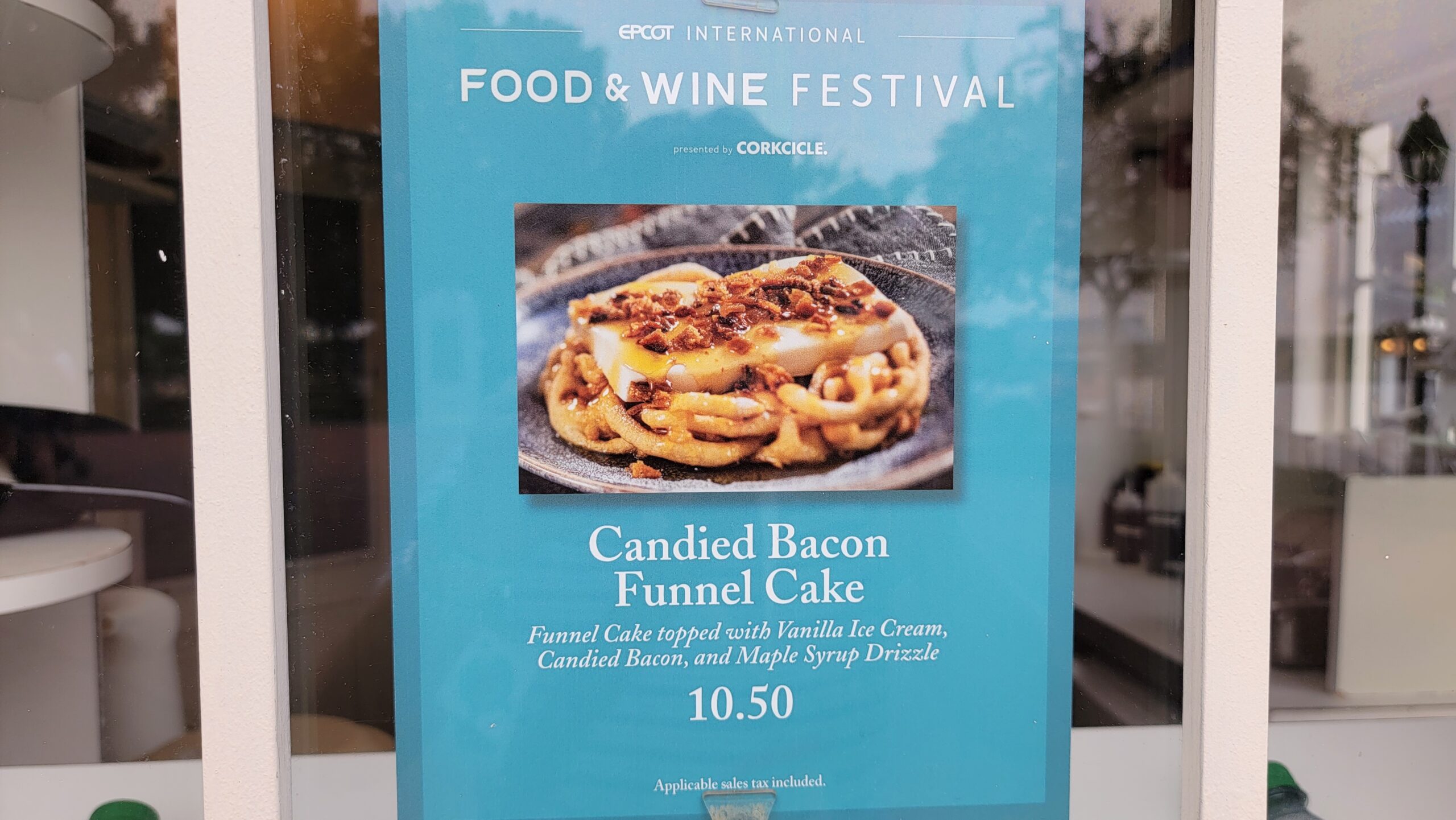 Disney Eats: Candied Bacon Funnel Cake from EPCOT's Food & Wine ...