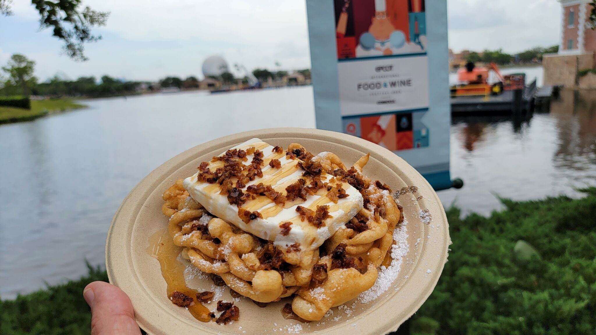 Disney Eats: Candied Bacon Funnel Cake from EPCOT's Food & Wine ...