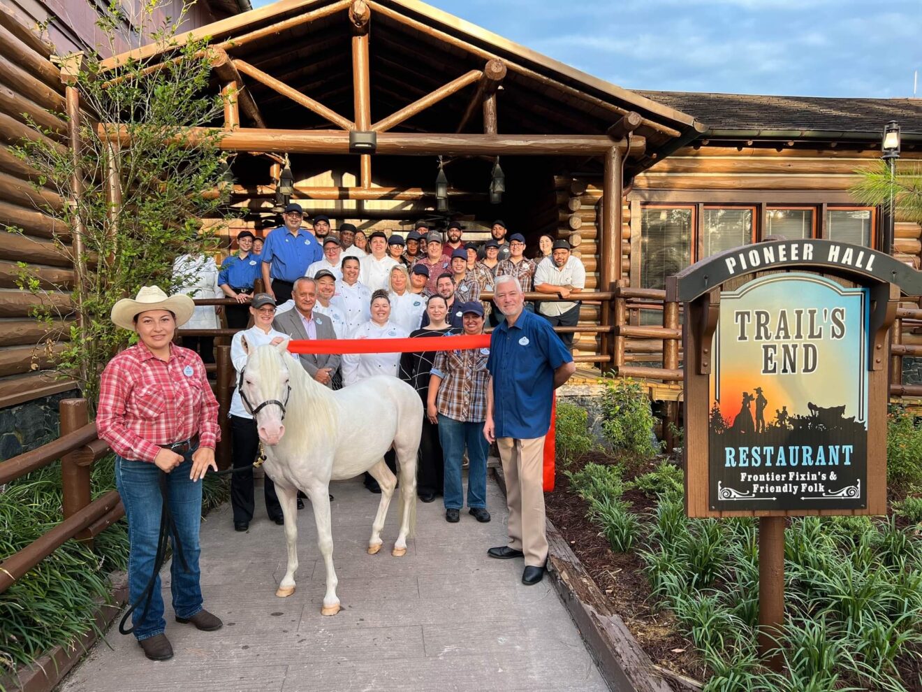 Cast Members Celebrate the Reopening of Trail’s End Restaurant and ...