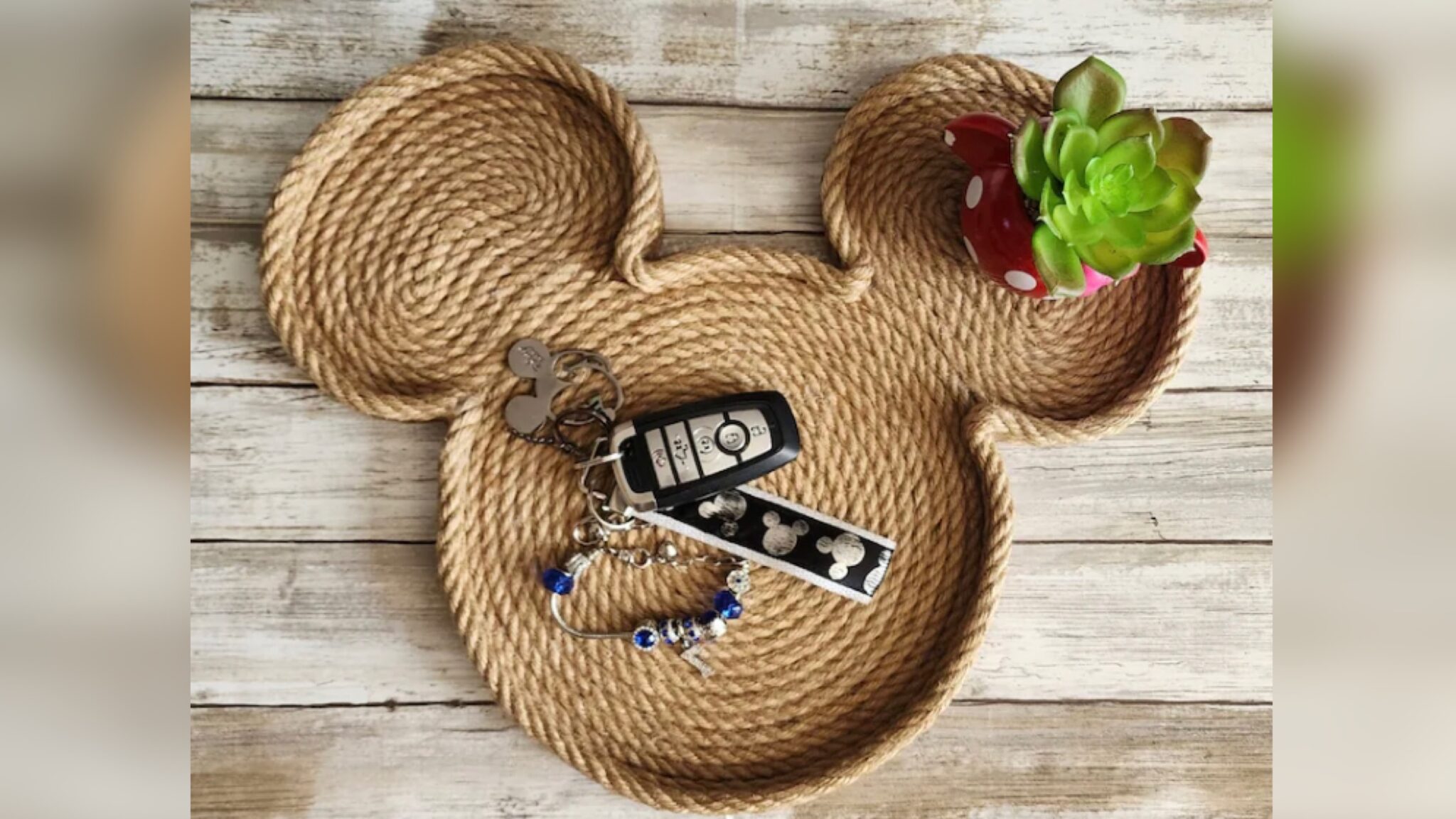 Adorable Mickey Mouse Rope Tray To Add To Your Home! | Chip and Company