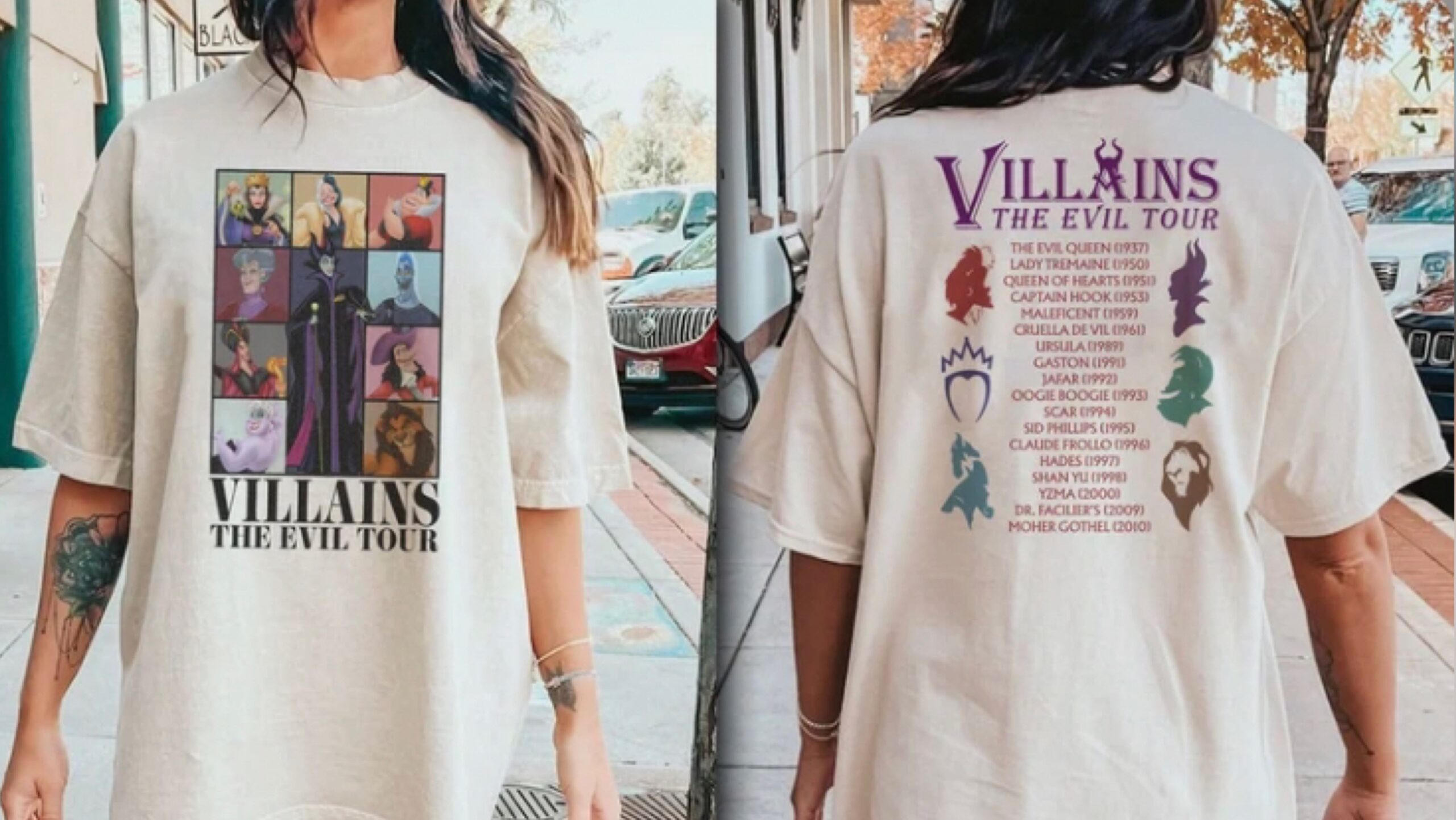 Wicked Disney Villains The Evil Tour T-Shirt For This Spooky Season ...