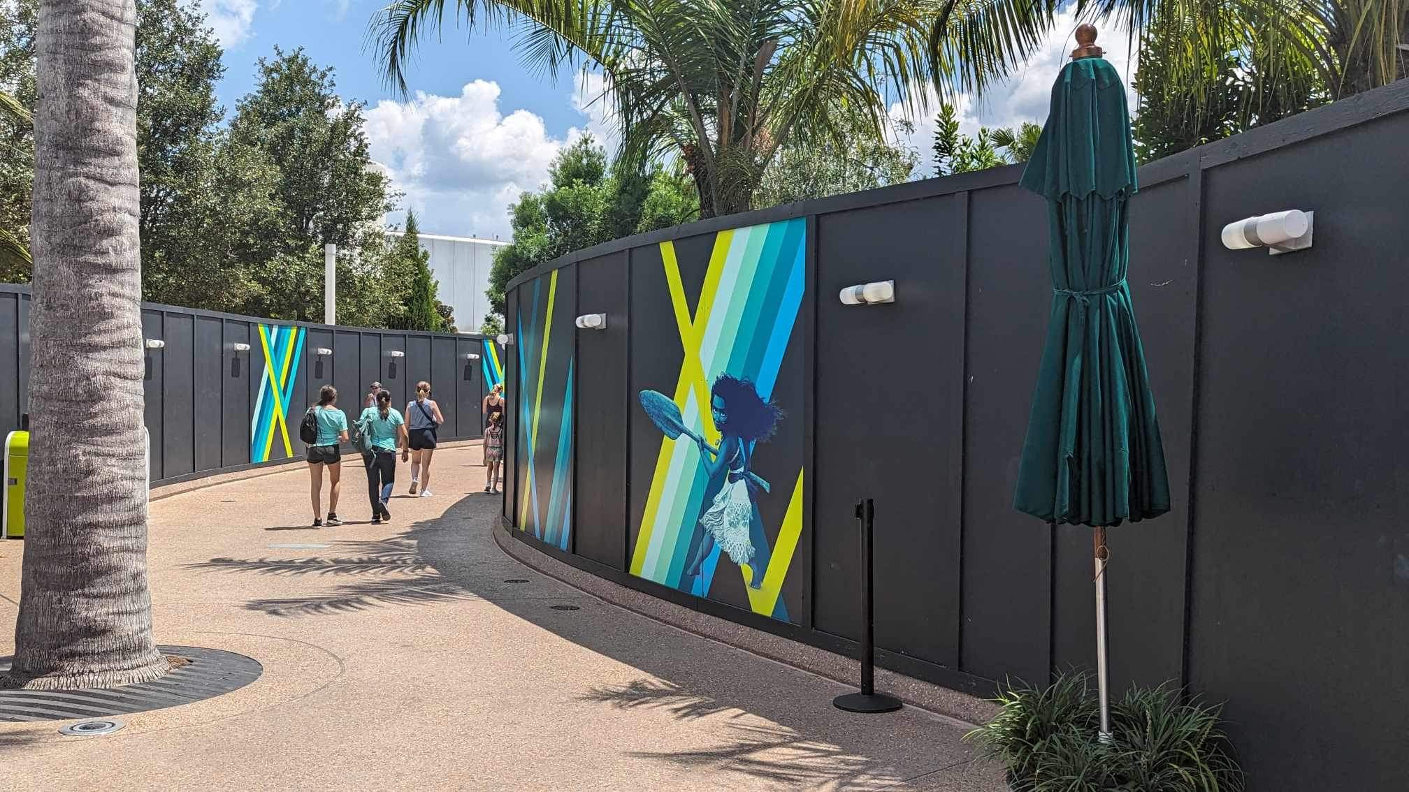 Stroller Parking Sign Installed for Moana's Journey of Water in EPCOT ...