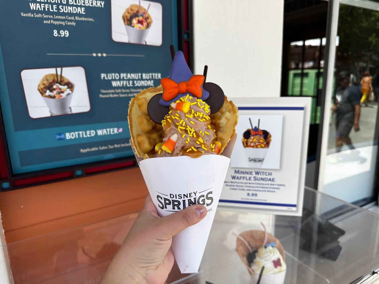 Minnie Witch Waffle Sundae Available NOW at Disney Springs | Chip and ...
