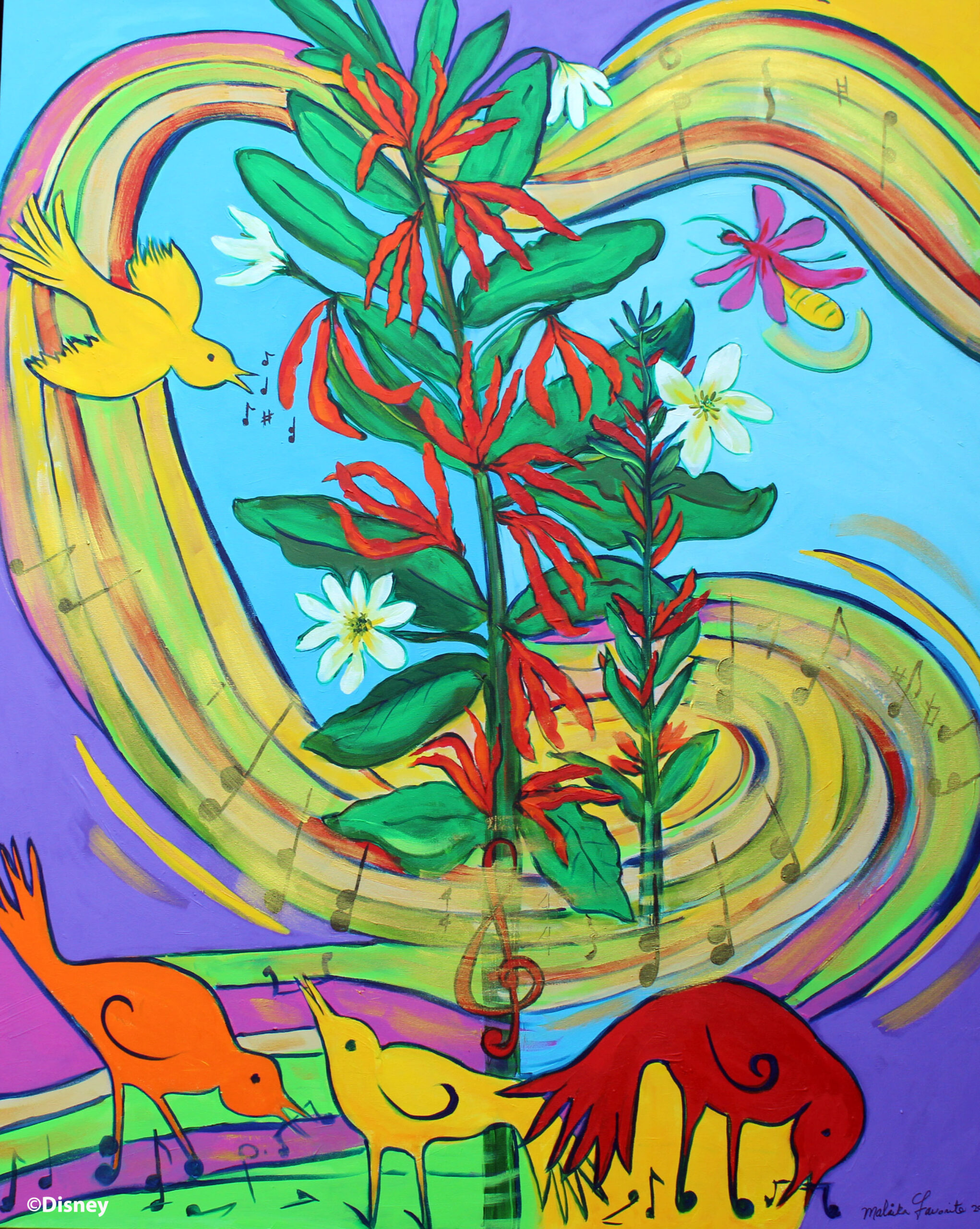 Disney Shares First Look at Tiana's Bayou Adventure Mural | Chip and ...