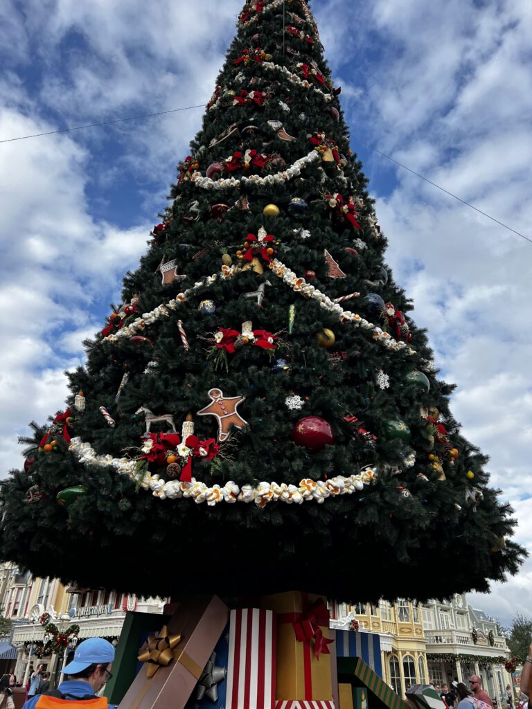 First Look: Giant Christmas Tree is now up in the Magic Kingdom | Chip ...