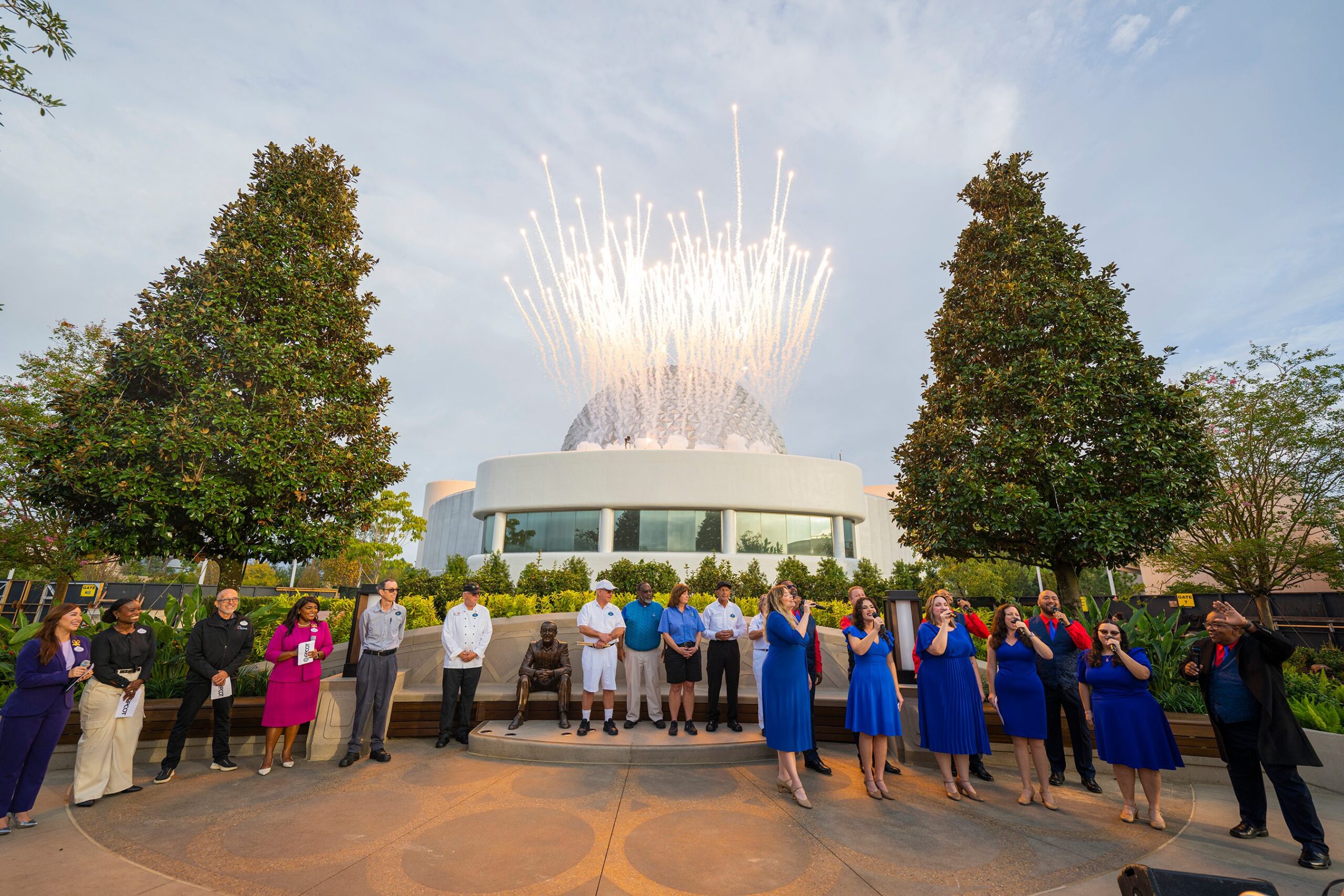 Walt the Dreamer Statue Dedication from EPCOT in Disney World | Chip ...