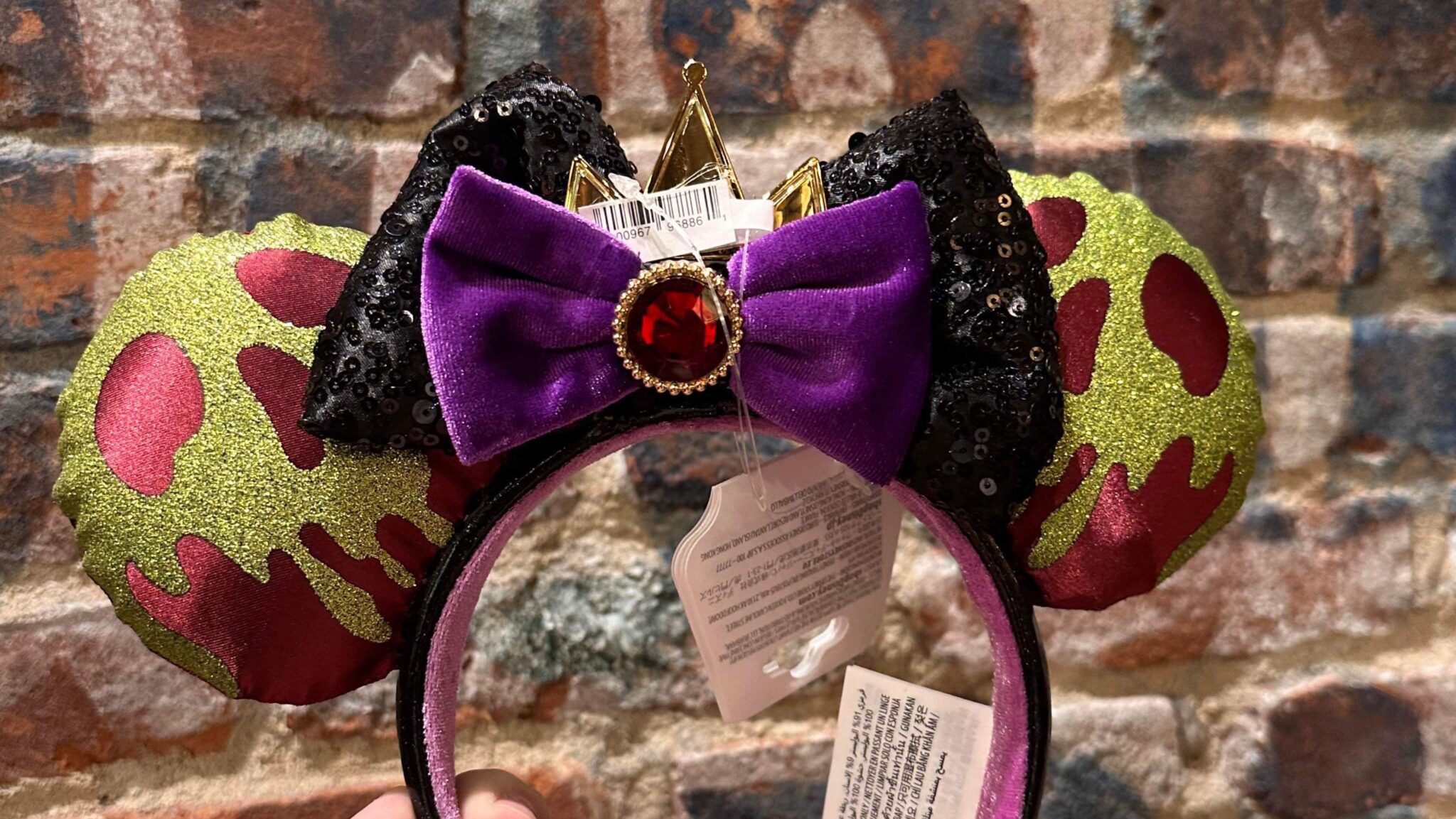 New Snow White Poison Apple Ear Headband Spotted At Disney Springs ...