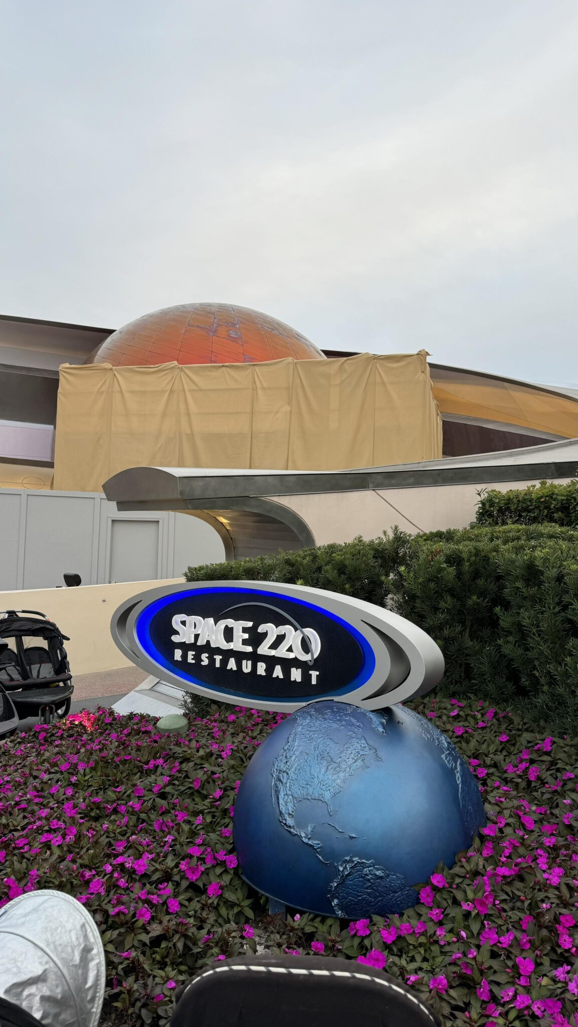 Walls Up Around the Entrance of Space 220 and Mission: Space | Chip and ...