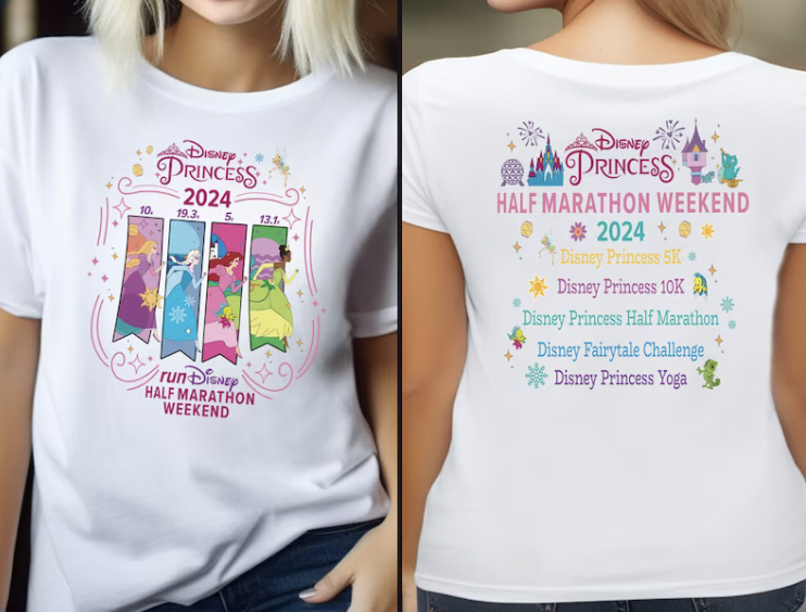 Disney Princess Half Marathon Weekend 2024 T-Shirt For Your Next Race ...