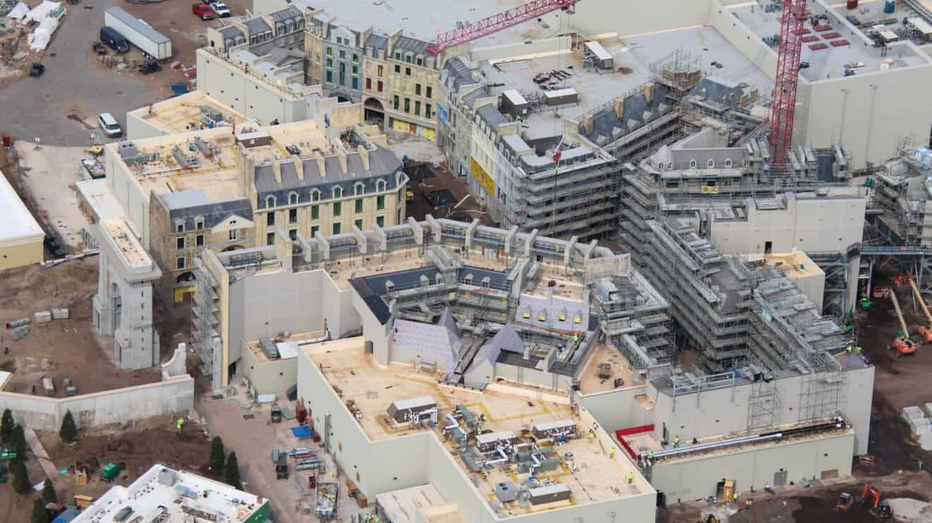 Aerial Overview of Epic Universe Construction for February | Chip and ...