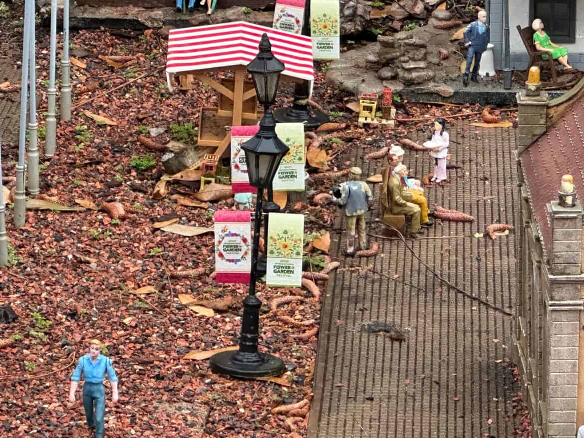 The Germany Train Display Now has Flower & Garden Banners | Chip and ...