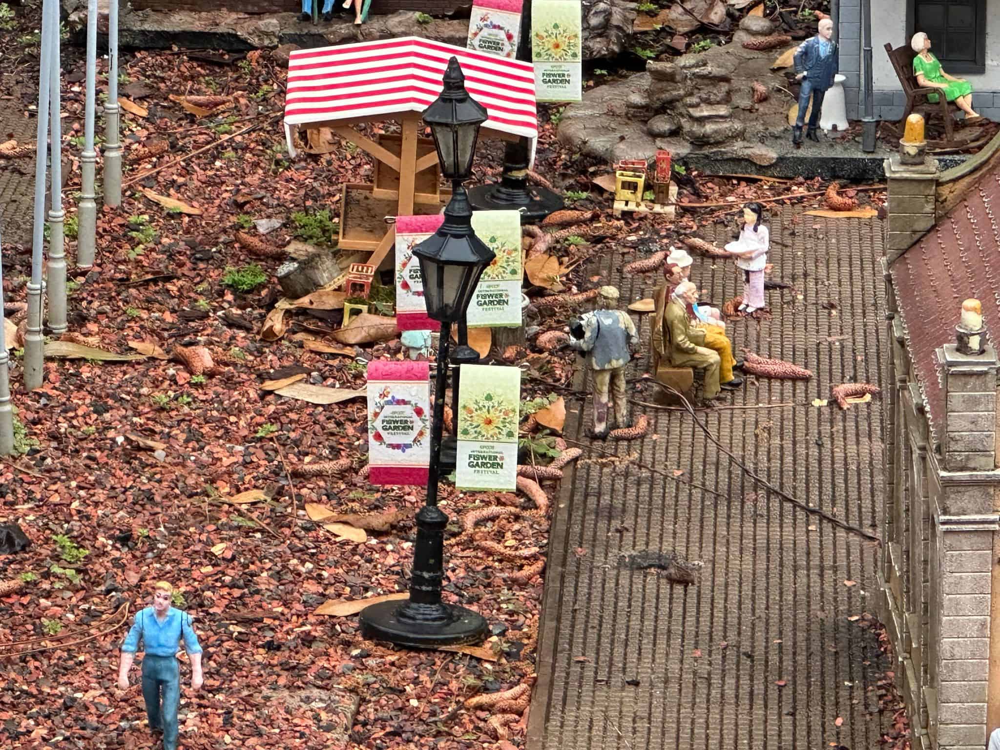 The Germany Train Display Now has Flower & Garden Banners | Chip and ...