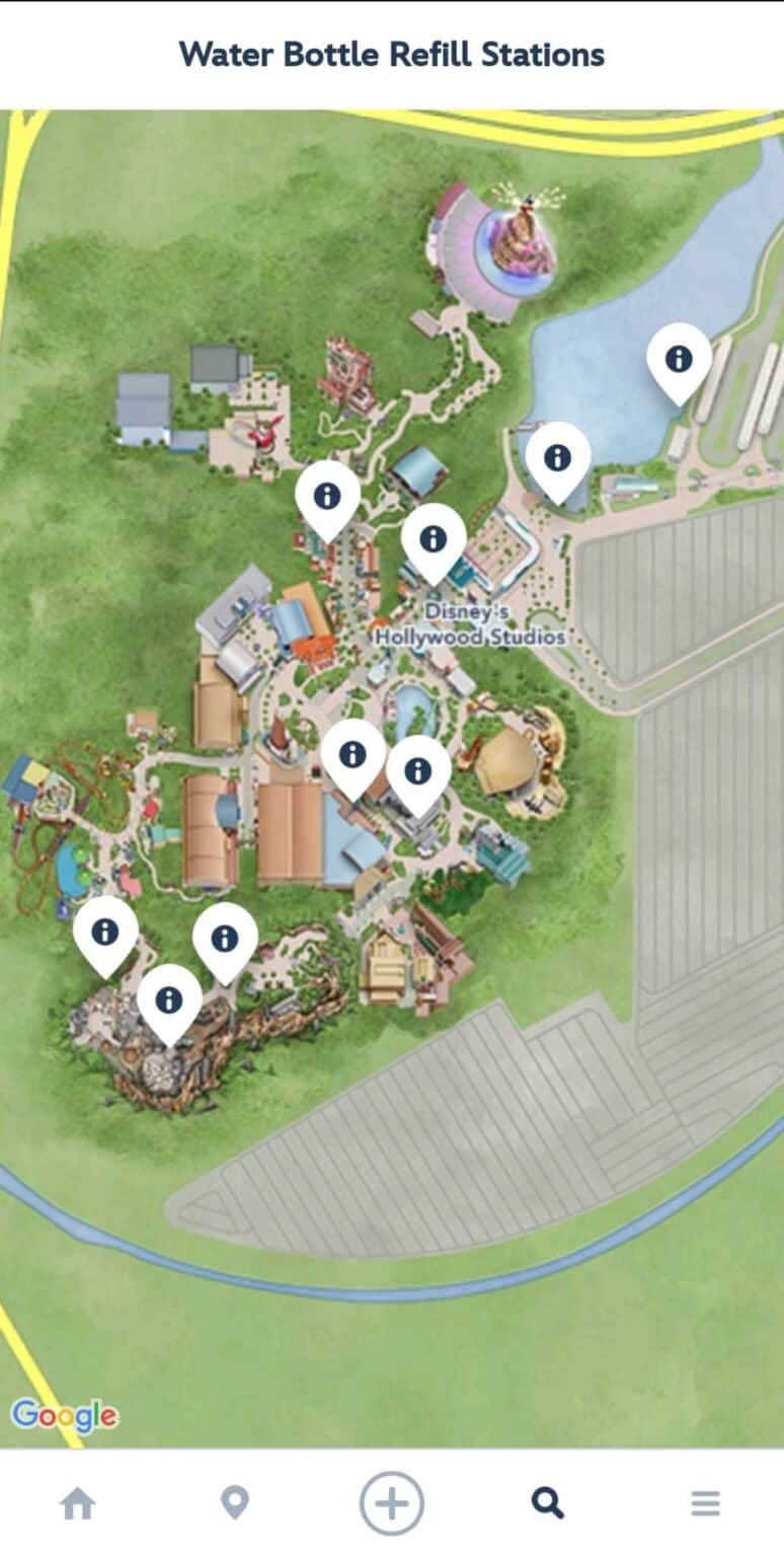Water Bottle Refilling Stations Now Visible on the Disney World App ...