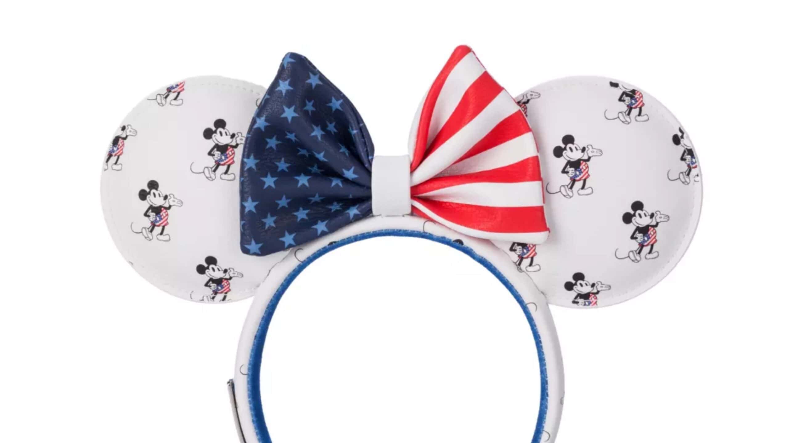 New Mickey and Minnie Mouse Americana Loungefly Ear Headband Now At The ...
