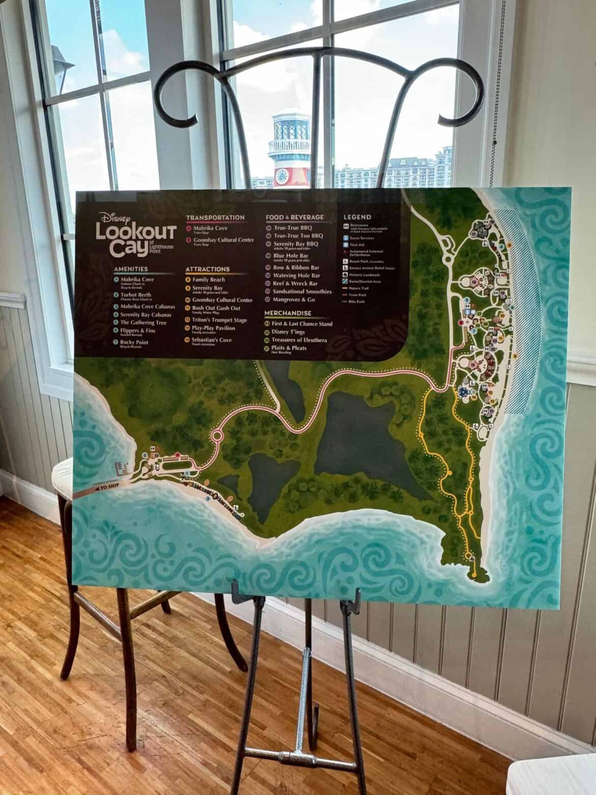 FIRST LOOK: Map for Disney Cruise Line Lookout Cay at Lighthouse Point ...