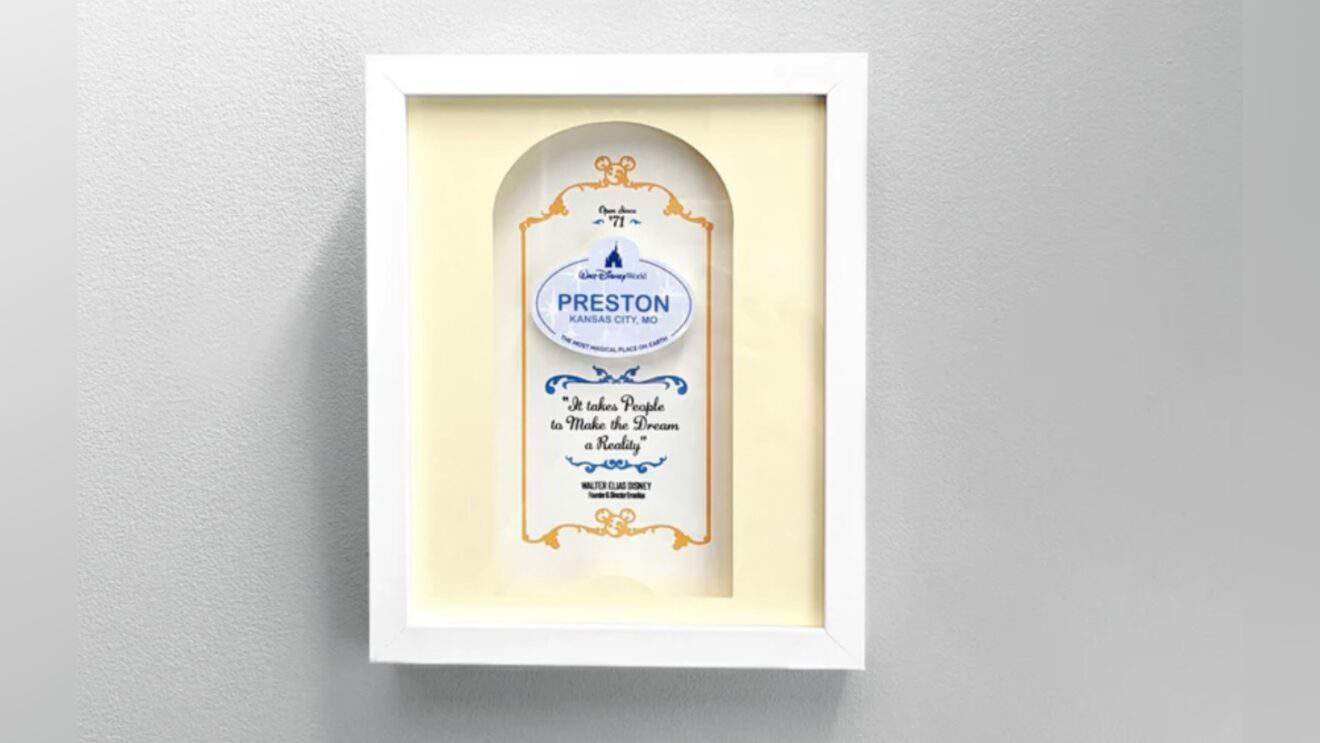 Cast Member Nametag Shadow Box To Display At Your Home! | Chip and Company