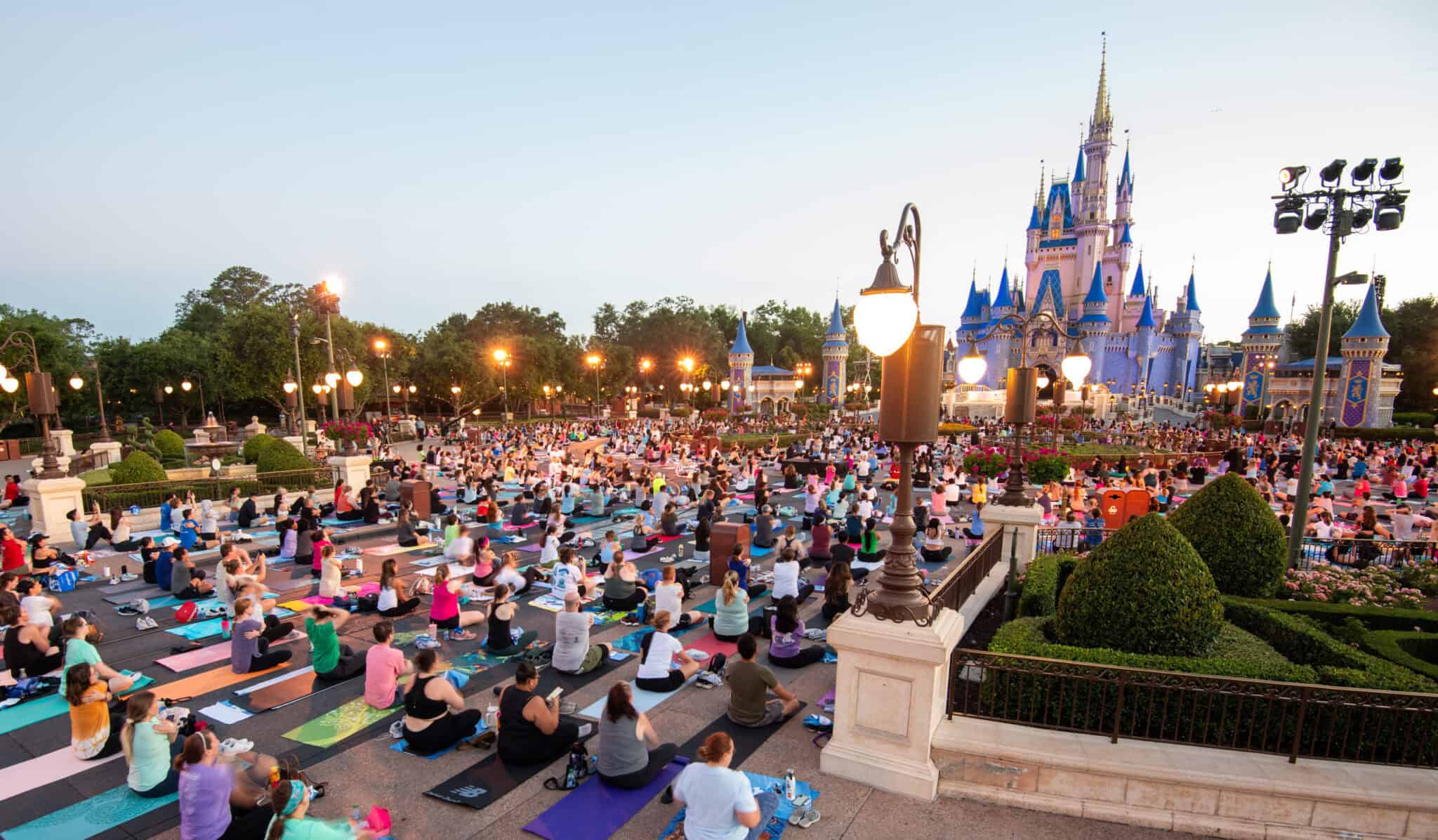 Disney World Cast Members Celebrate International Yoga Day in front of ...