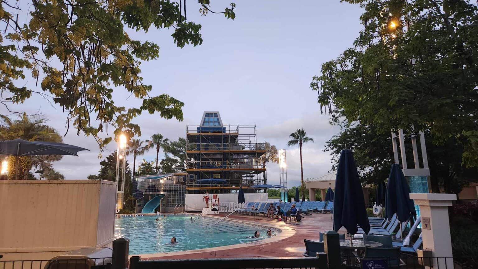 Water Slide in Bay Cove Pool at Disney's Bay Lake Tower Closed for ...