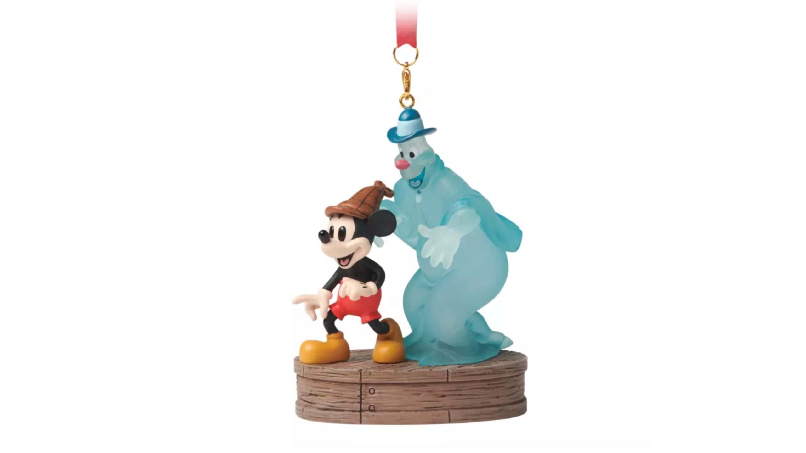 New Mickey Mouse and Ghost Halloween Light-Up Ornament Steals The ...