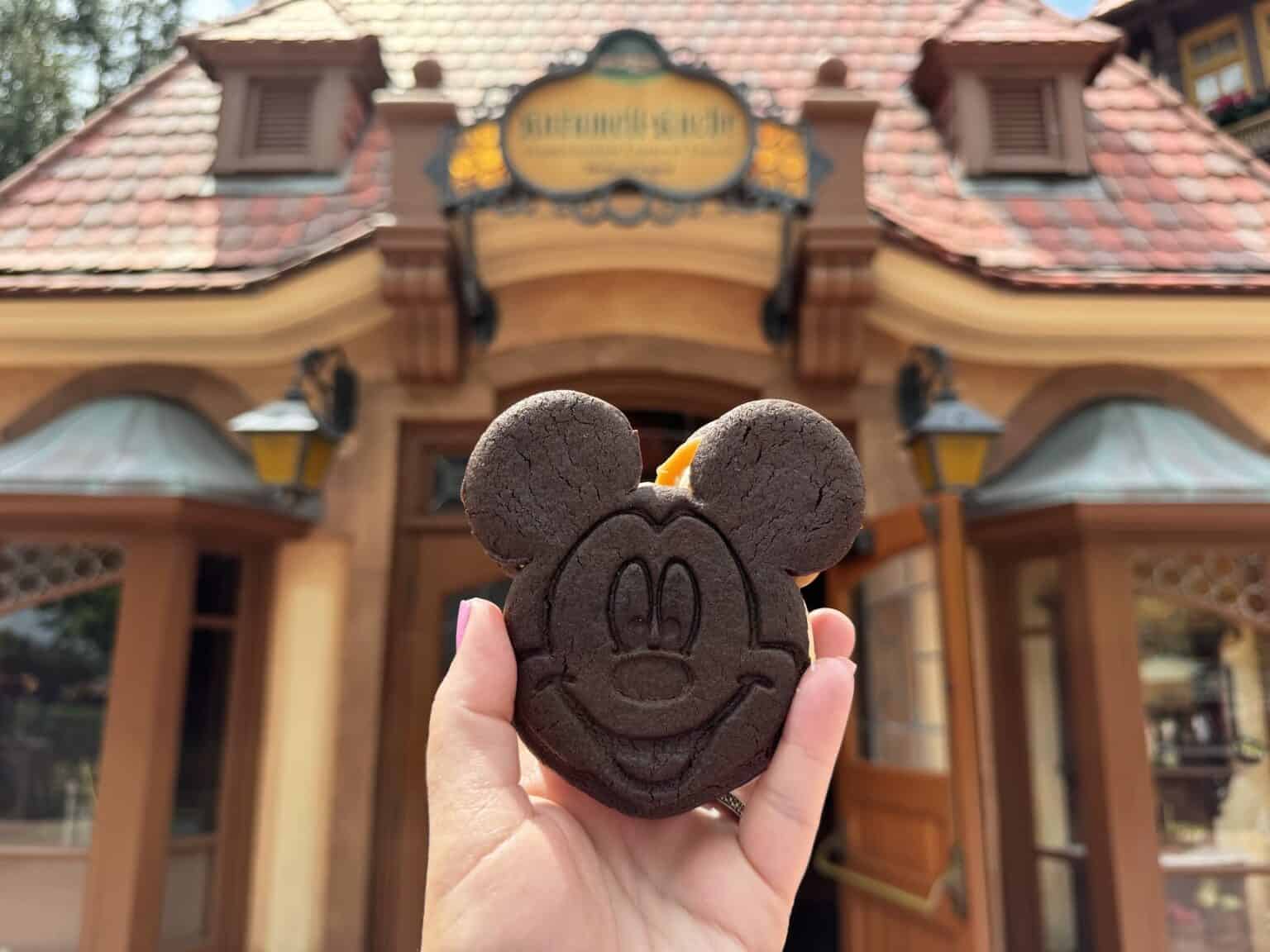 New Mickey Cookie Caramel Sandwich Debuts in EPCOT | Chip and Company