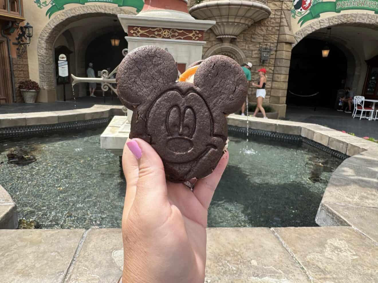 New Mickey Cookie Caramel Sandwich Debuts in EPCOT | Chip and Company