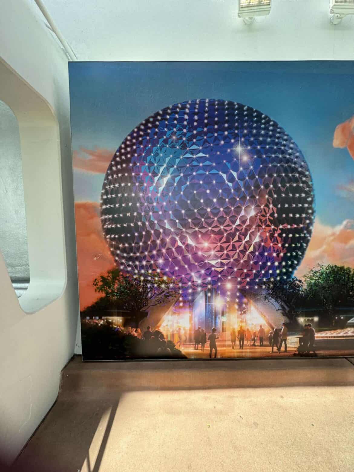 New Mural at Main Entrance Character Meet and Greet Location in EPCOT ...