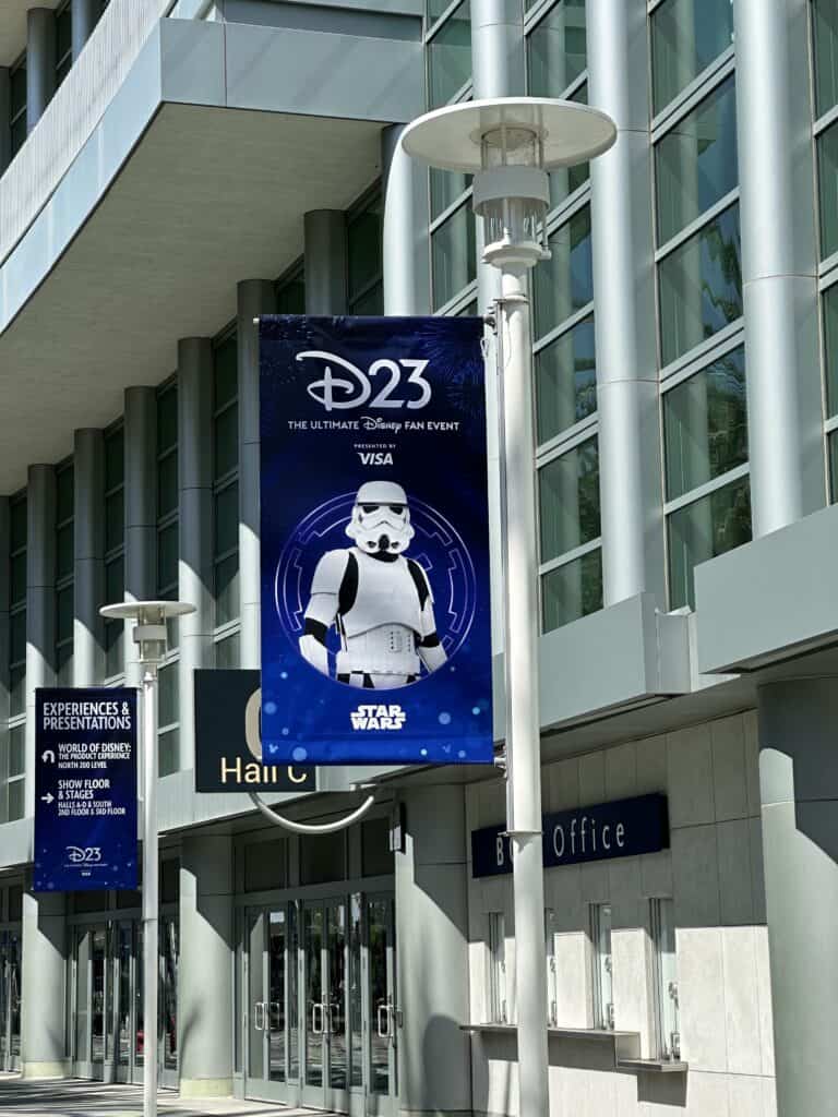 D23 Banners Up Now at Anaheim Convention Center Ahead of Ultimate Fan ...