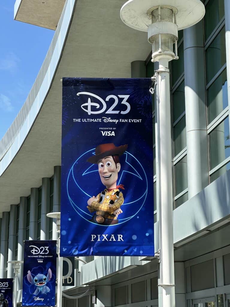 D23 Banners Up Now at Anaheim Convention Center Ahead of Ultimate Fan ...