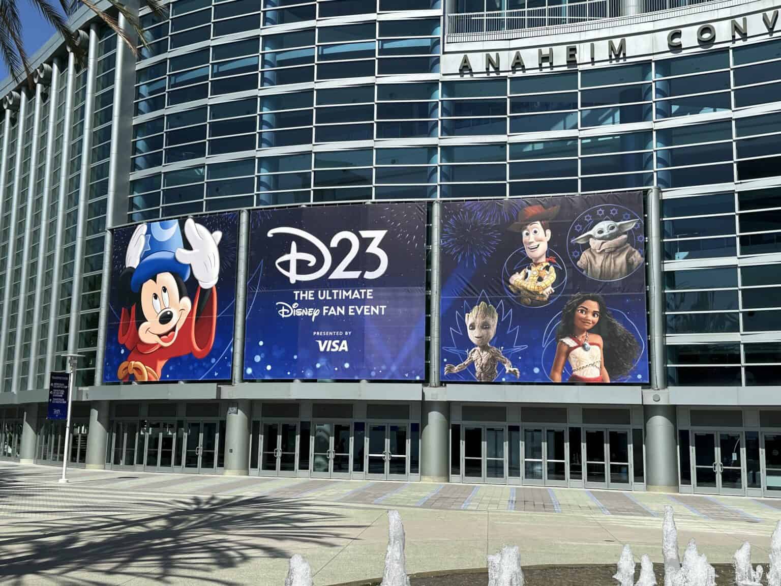 D23 Banners Up Now at Anaheim Convention Center Ahead of Ultimate Fan ...