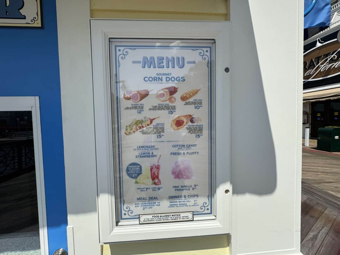 Walls are Down at Blue Ribbon Corn Dog at Disney's Boardwalk | Chip and ...