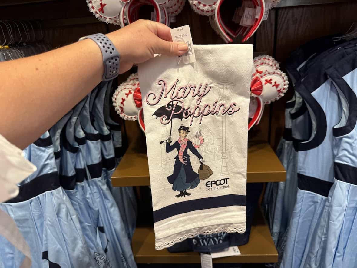 A Touch of Magic: Mary Poppins Tea Towel and Jewelry Dish at Epcot's UK ...