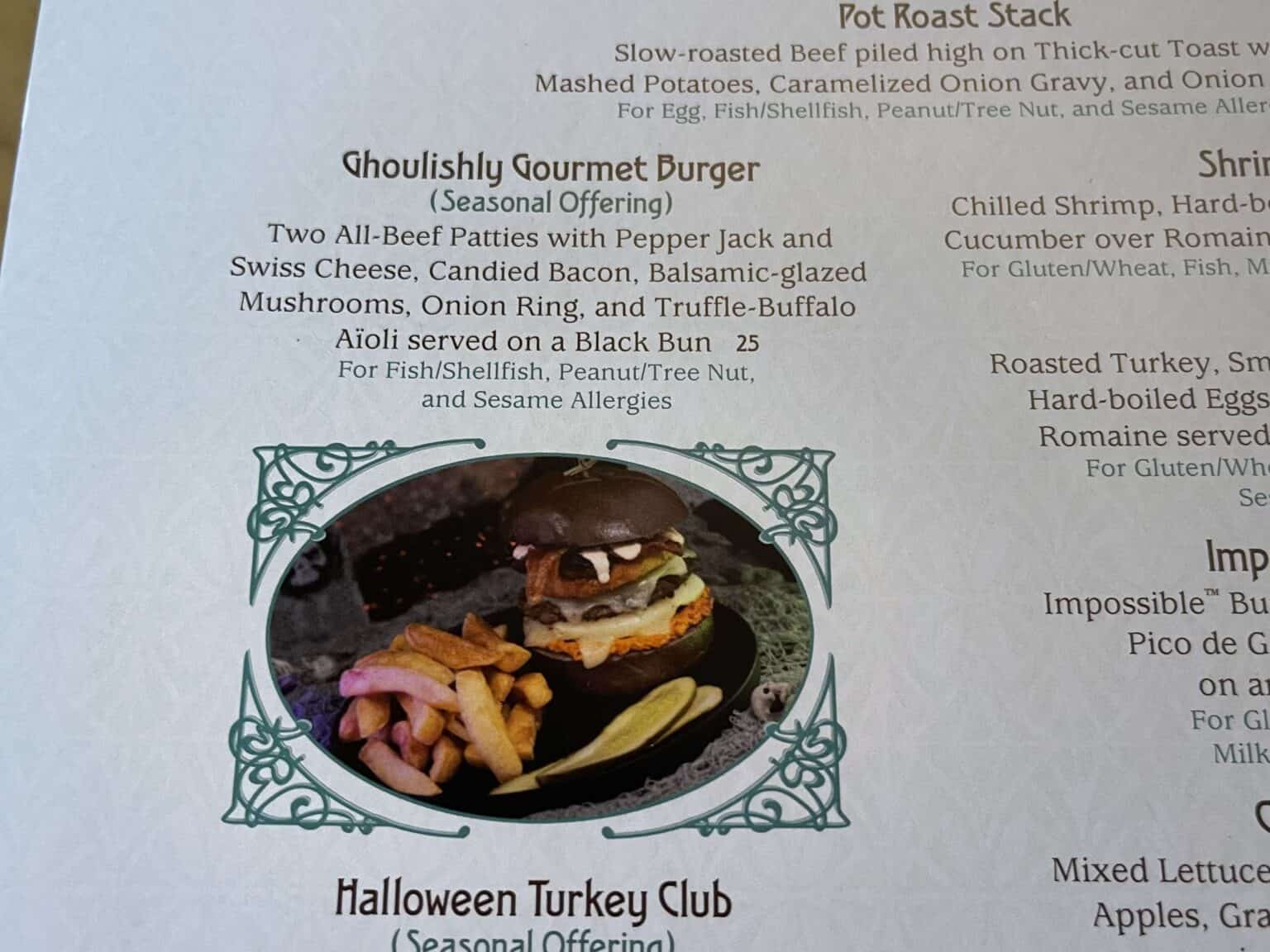 Spooky Halloween Menu Debuts at Magic Kingdom's Plaza Restaurant | Chip ...