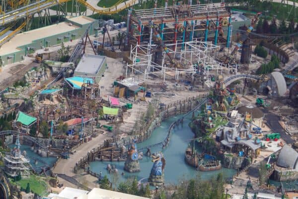 Aerial Look at Progress Being Made on The Isle of Berk at Universal Orlando's Epic Universe ...