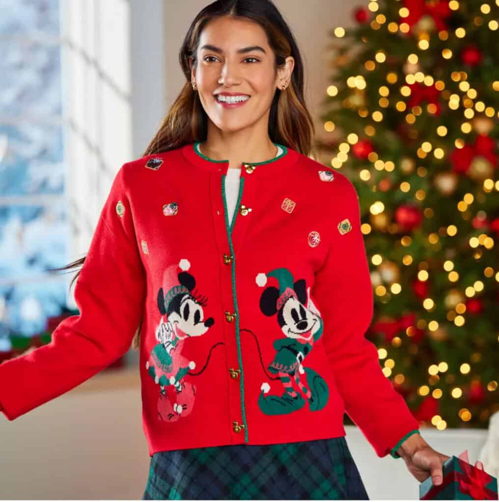 This Mickey and Minnie Mouse Holiday Cardigan Sweater Brings Disney ...