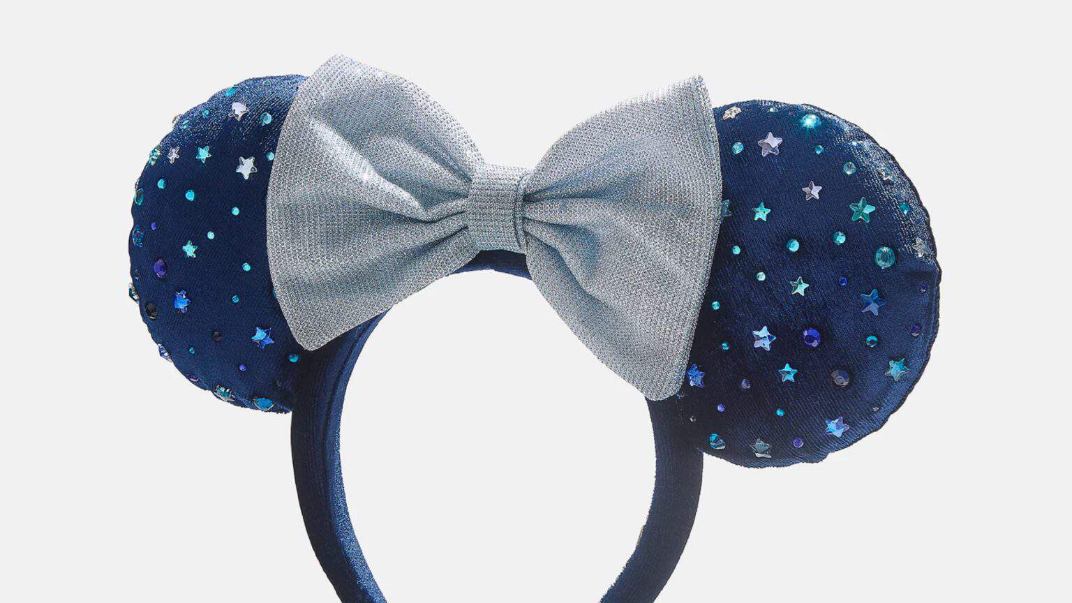 New Minnie Mouse Blue Velvet Ear Headband by BaubleBar To Sparkle Like ...