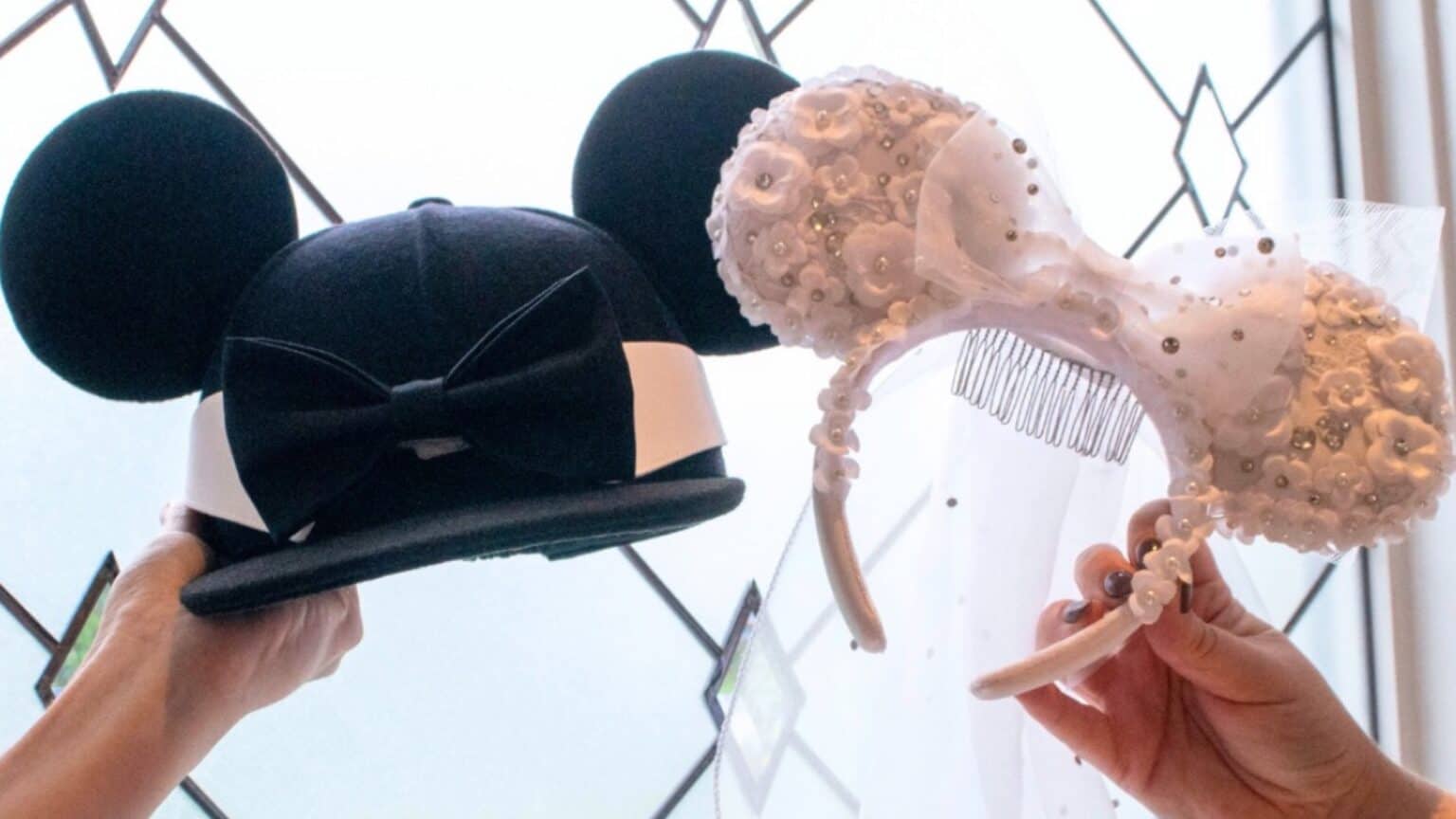 Say "I Do" with Disney: Vera Wang Minnie Bride Ear Headband and Mickey ...