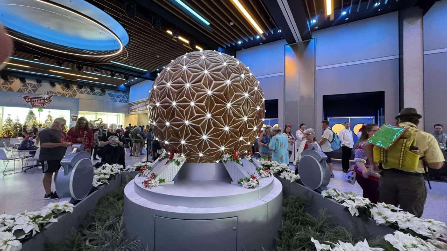 EPCOT Debuts Stunning Gingerbread Spaceship Earth at 2024 Festival of ...
