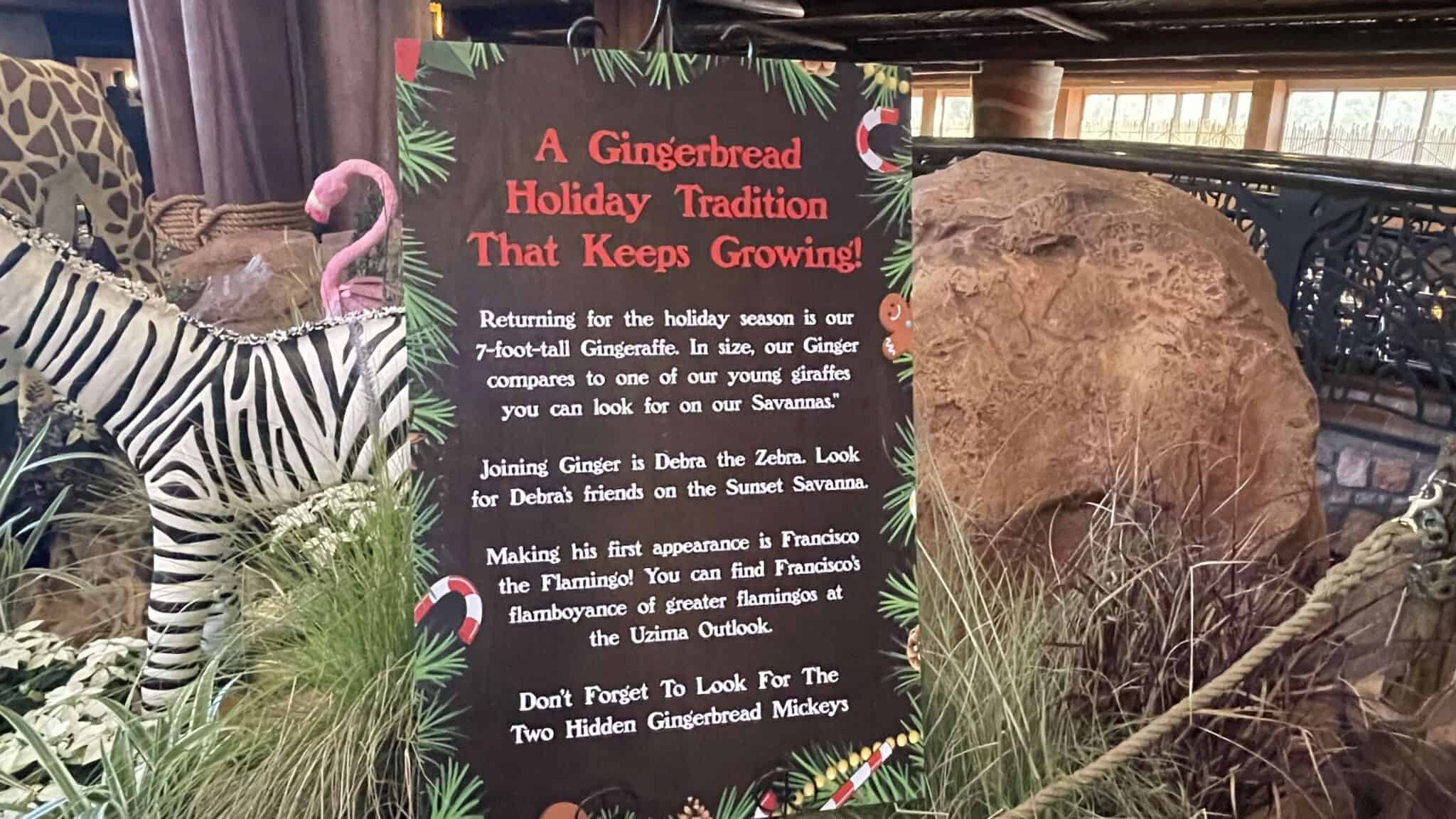 Gingerbread Flamingo Joins Giraffe and Zebra at Disney’s Animal Kingdom ...