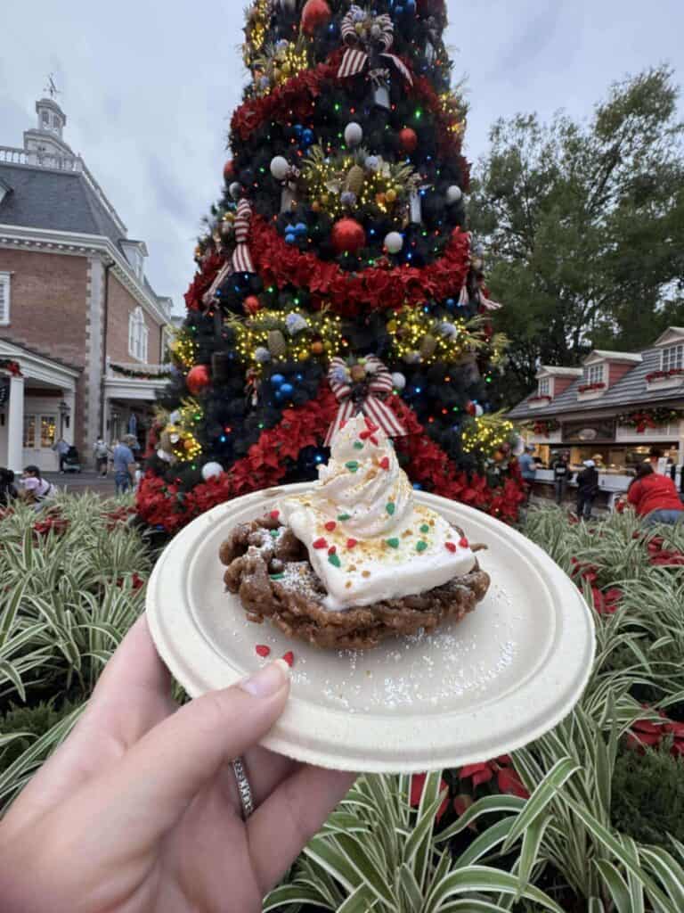 Gingerbread Funnel Cake is a Sweet Treat at 2024 EPCOT Festival of the Holidays | Chip and Company