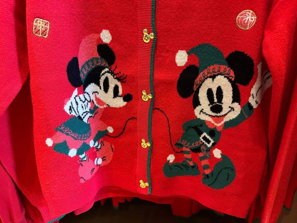 Festive Fashion Find: Mickey and Minnie Mouse Holiday Cardigan! | Chip ...